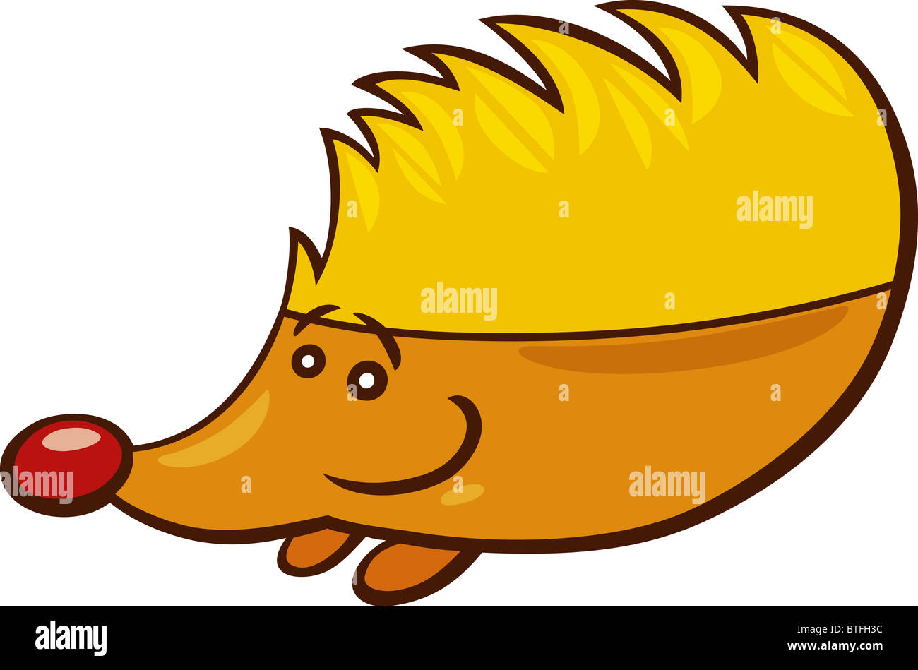 Cartoon illustration de hérisson mignon Photo Stock - Alamy