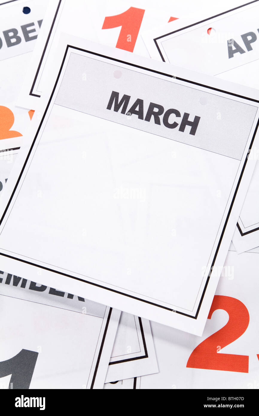 Mars calendrier Banque de photographies et d’images à haute résolution ...