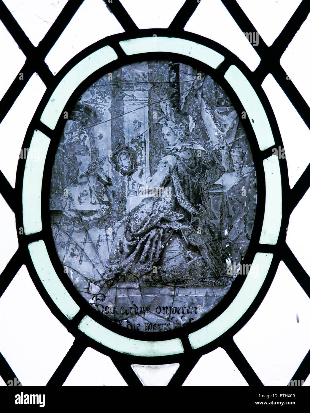 17th century dutch flemish stained glass window Banque de photographies ...