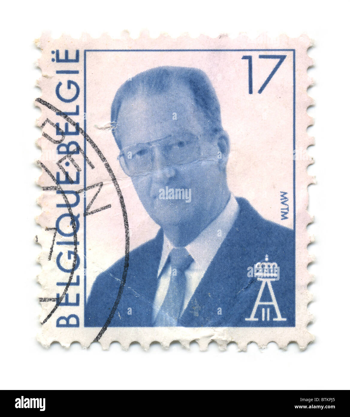 Belgique - circa 1996 Belgique : un timbre-poste utilisé montrant ... Belgique - circa 1996 Belgique : un timbre-poste utilisé montrant ...