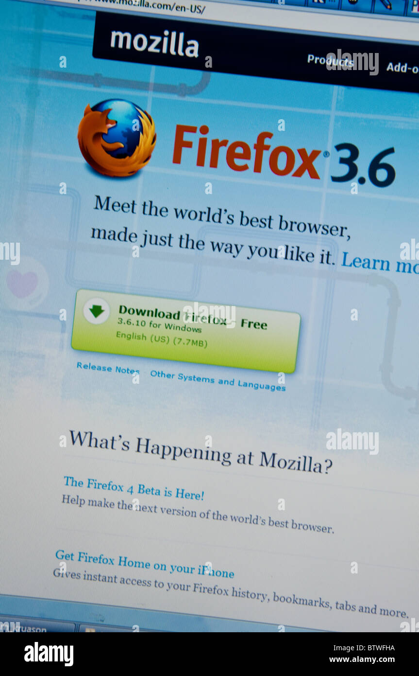 Mozilla screen Banque de photographies et d’images à haute résolution - Alamy