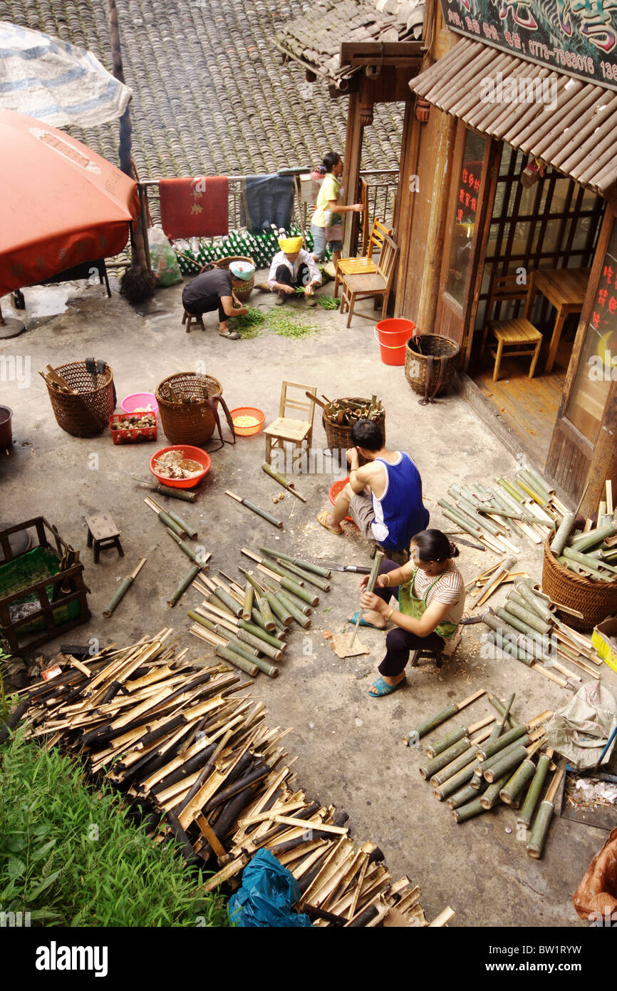 Dragons backbone rice terraces Banque de photographies et d’images à ...