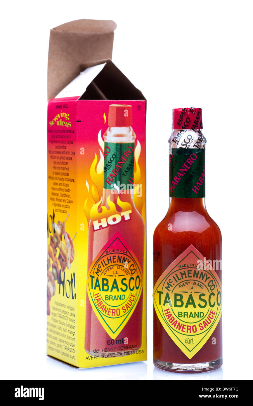 Tabasco sauce bottle box Banque de photographies et d’images à haute ...