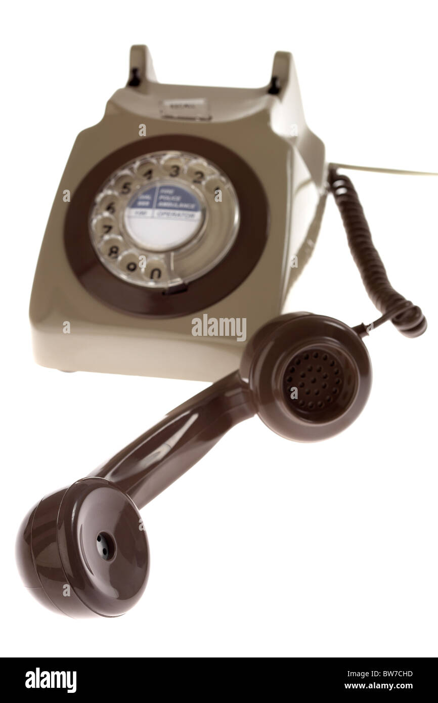 Ancienne rétro gpo 746 British Telecom téléphone à cadran rotatif Photo ...