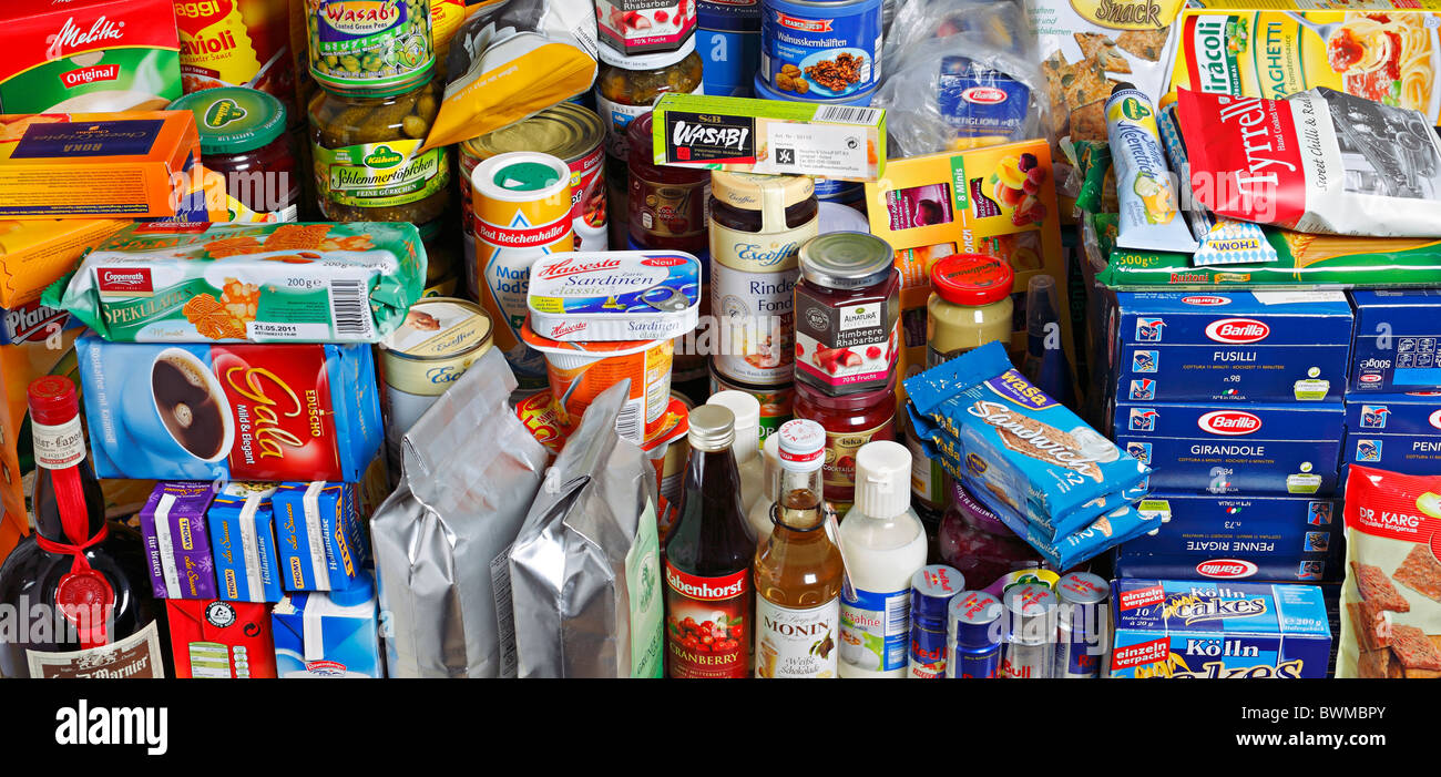 Gamme de produits alimentaires - full frame Photo Stock - Alamy