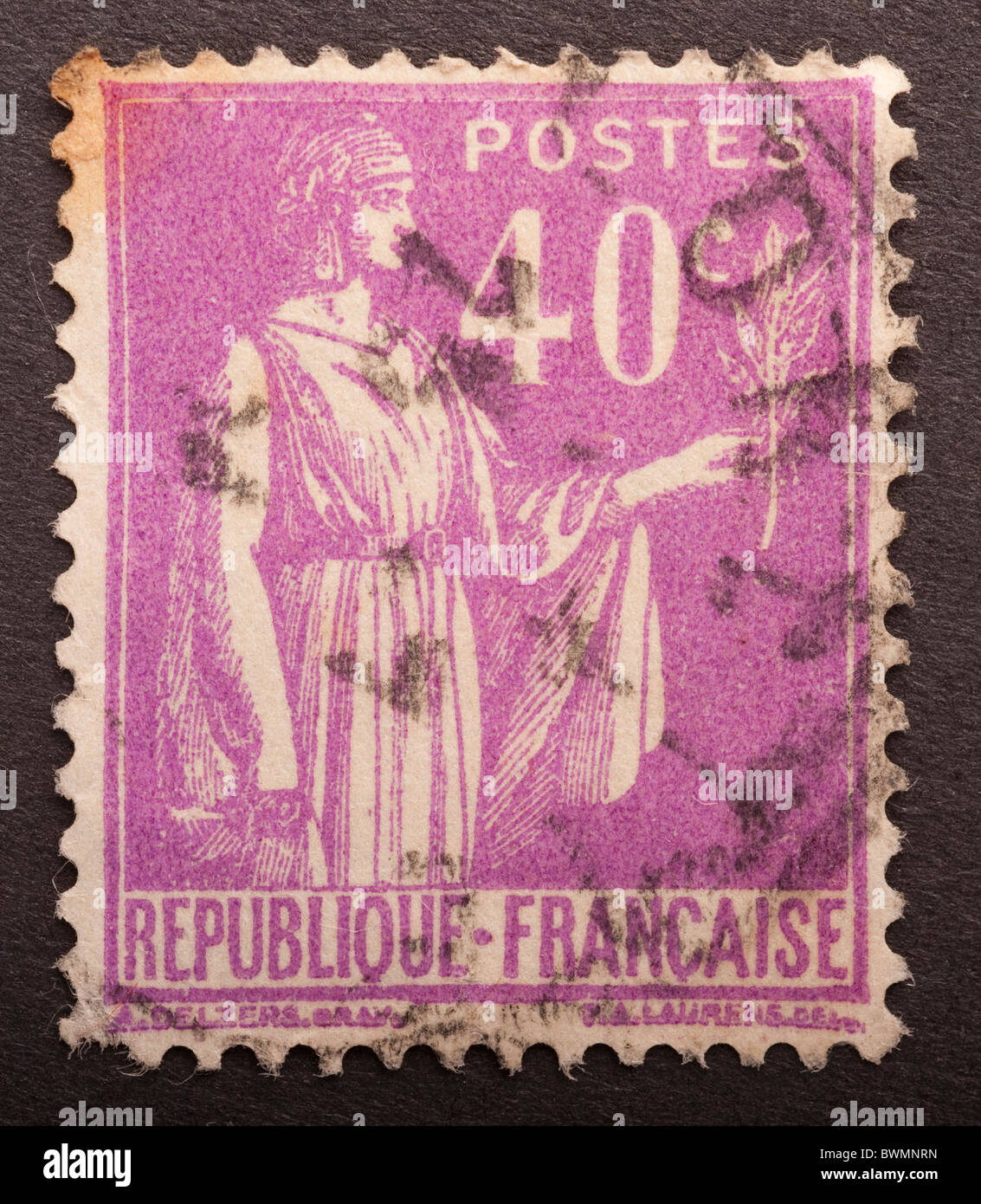 Timbre-poste, France, 40c Photo Stock - Alamy