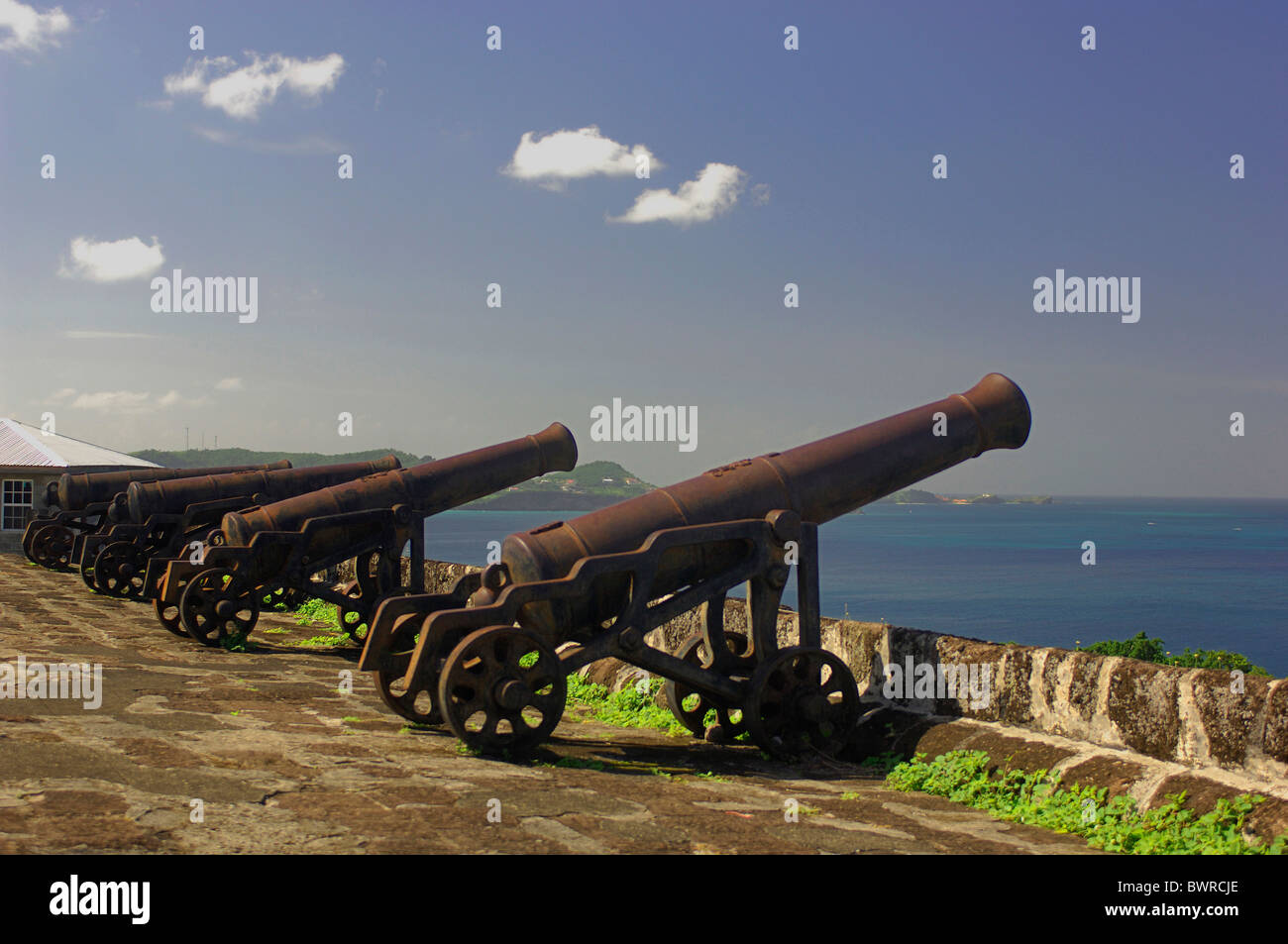 La Grenade le fort George St George's Caribbean Island Cannon canons ...