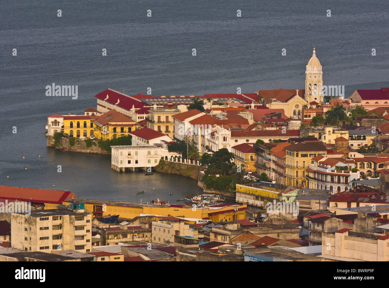 La ville de Panama, Panama - vue aérienne de Casco Viejo, centre-ville ...