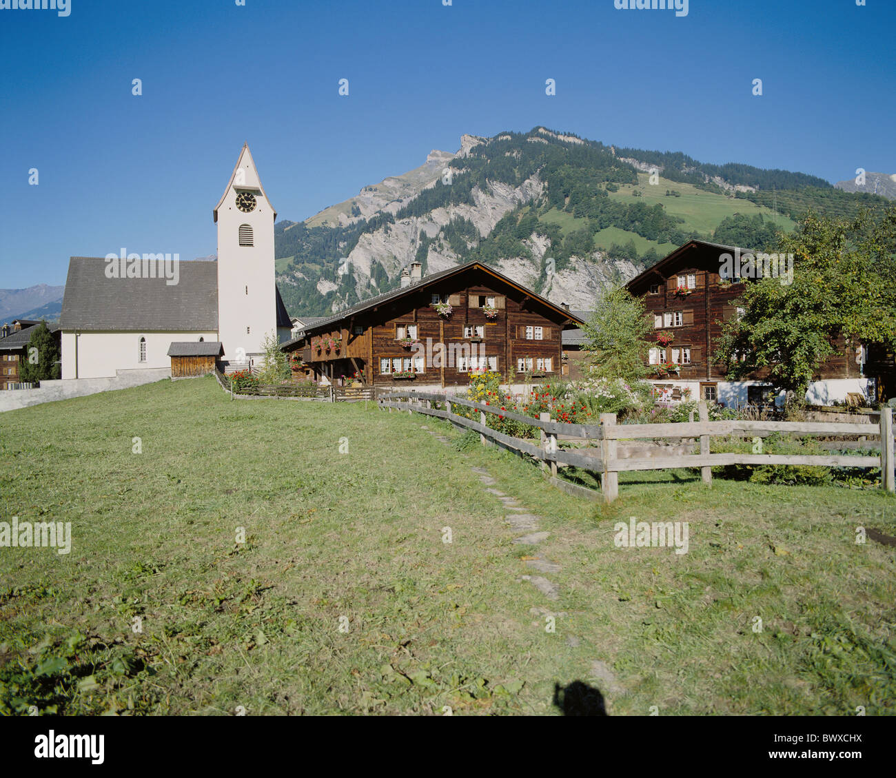 Elm switzerland europe glarus village Banque de photographies et d ...