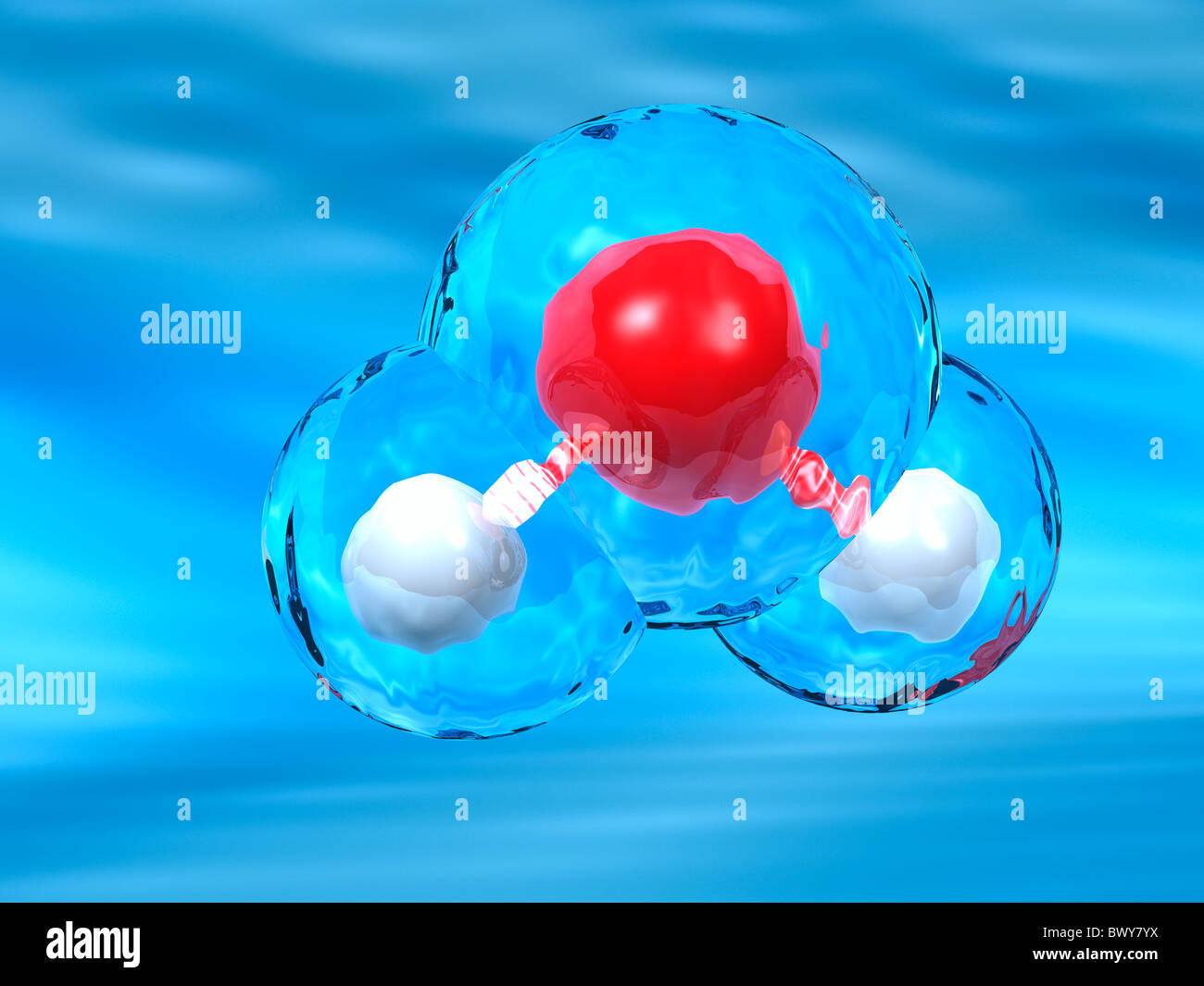 Water molecule model Banque de photographies et d’images à haute ...