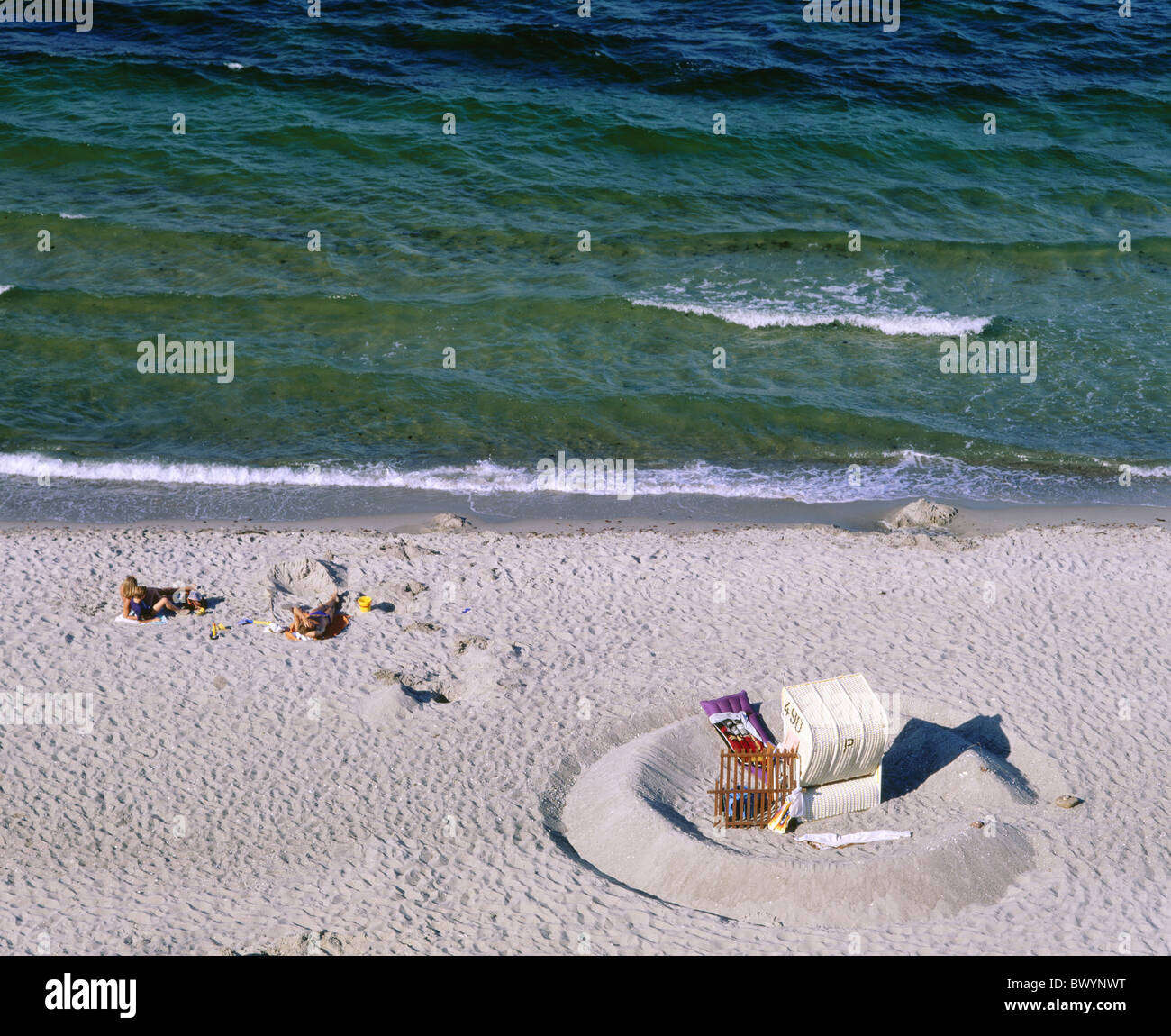 Plage de baignade Allemagne Europe vacances mer plage sable mer plage ...
