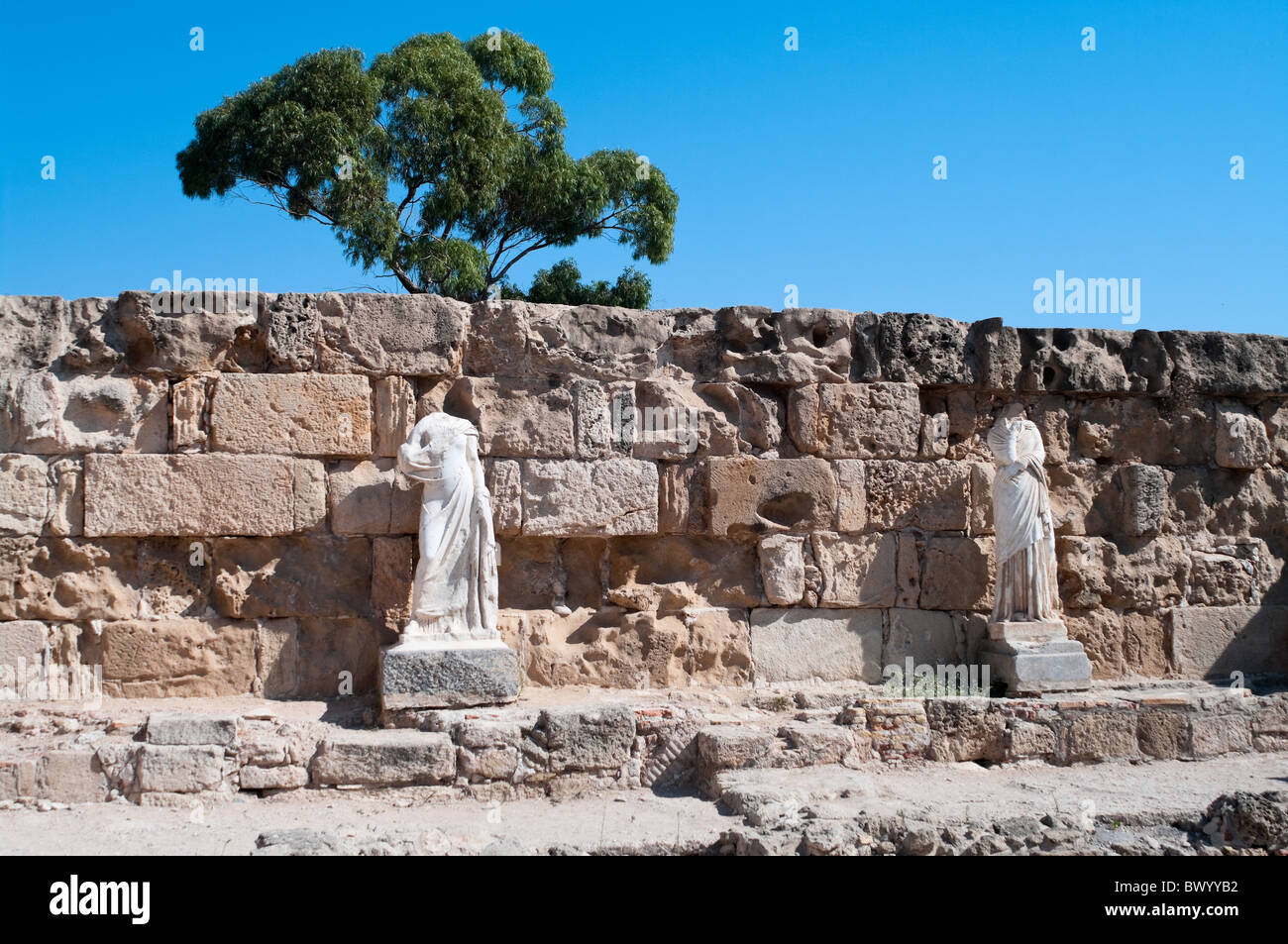 Vestiges romains de la ville antique de Salamine en Chypre du nord ...