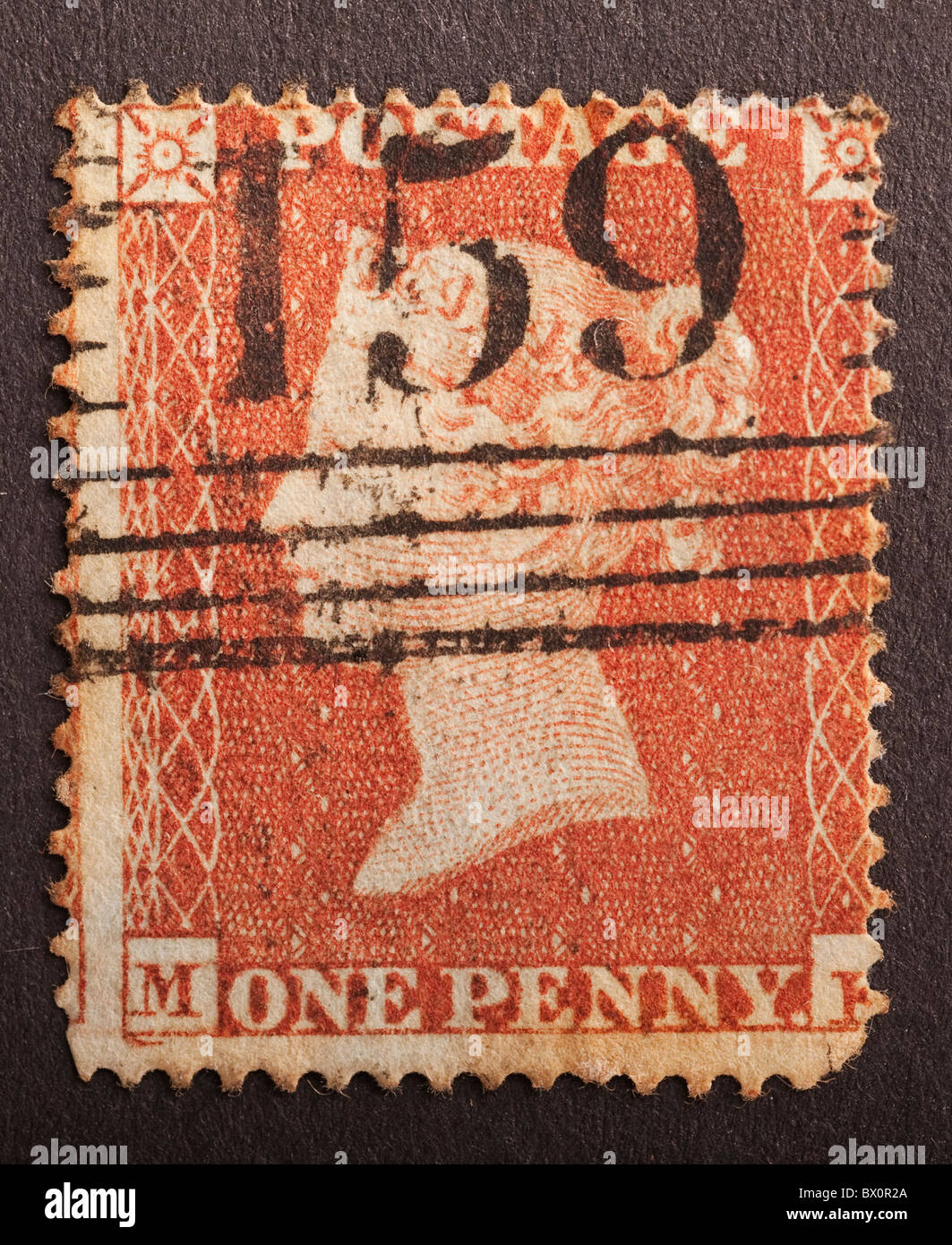 Timbre poste du royaume uni rouge Banque de photographies et d’images à ...