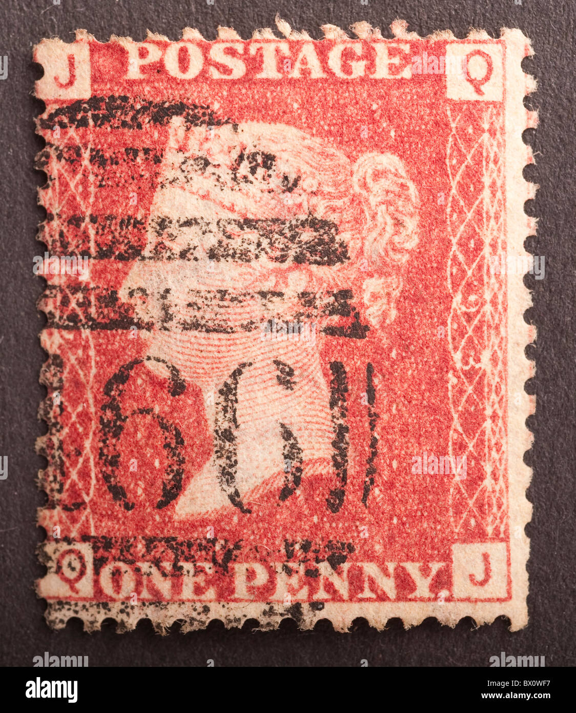 British one penny postage stamp Banque d'image et photos - Alamy