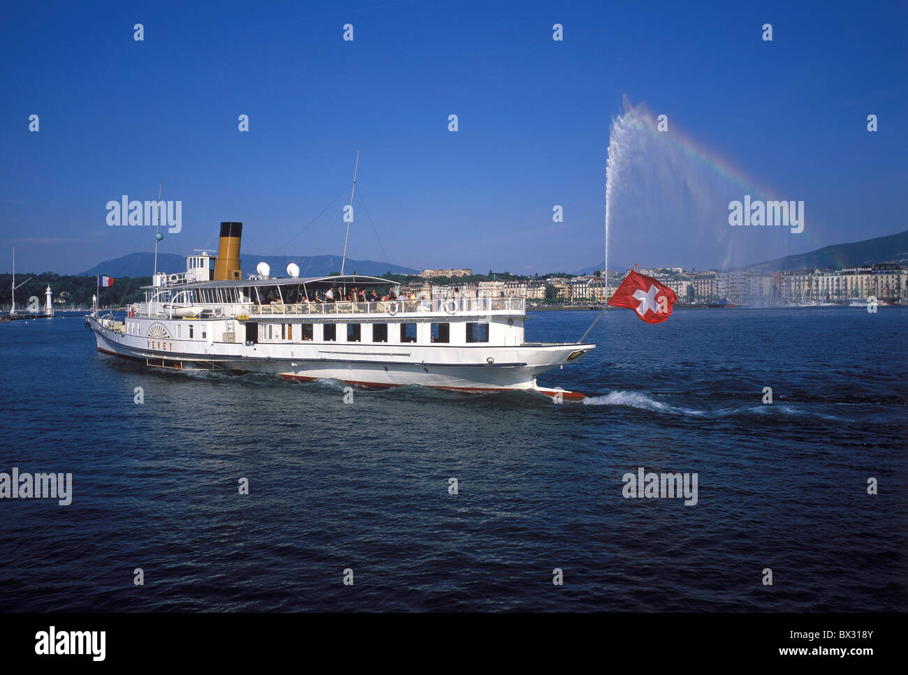 Ville de Genève Ville de bateau CGN steamboat Lac de Genève lac de ...