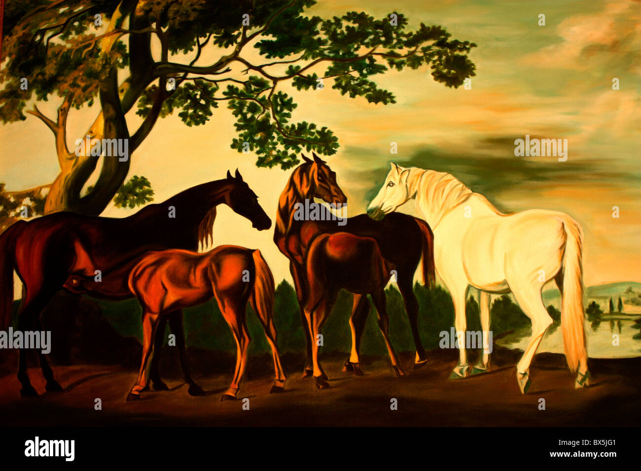 Peinture de chevaux Banque de photographies et d’images à haute ...