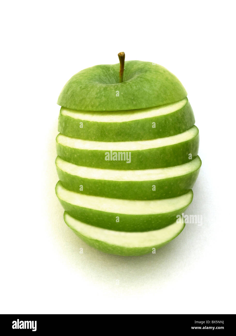 Tranches de pomme verte Banque de photographies et d’images à haute ...