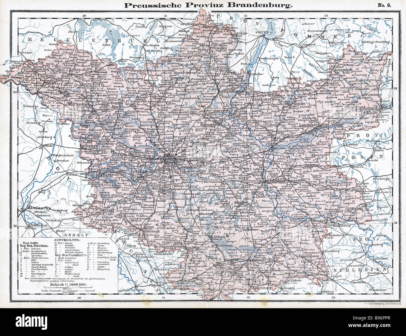 Prussia germany map Banque de photographies et d’images à haute ...