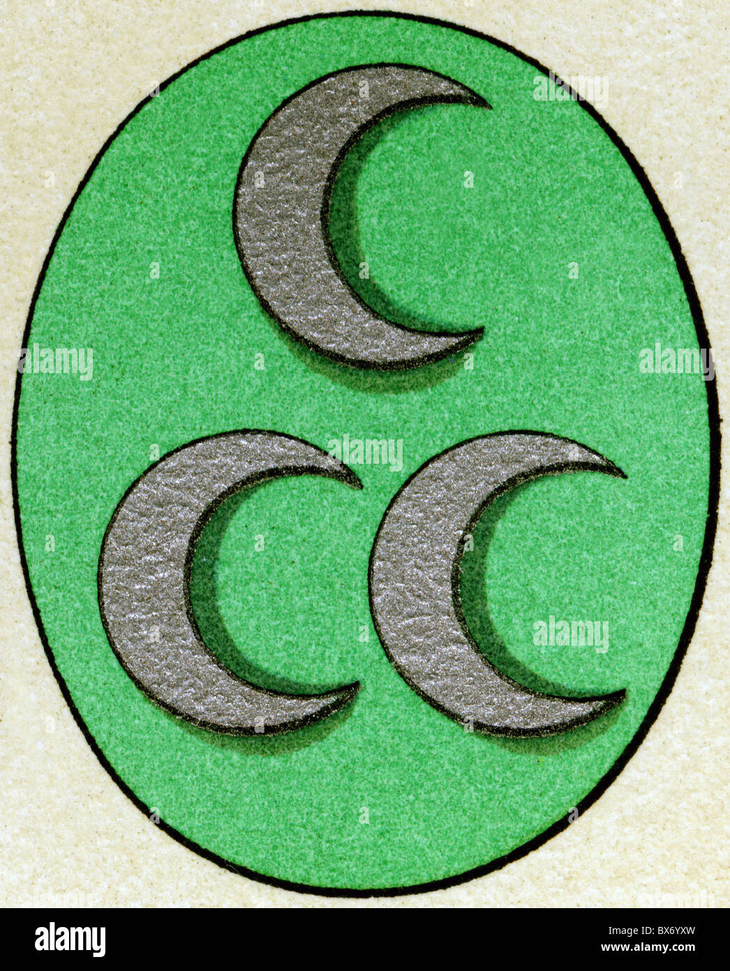 Heraldy, armoiries, Maroc, armoiries nationales, lithographie de ...