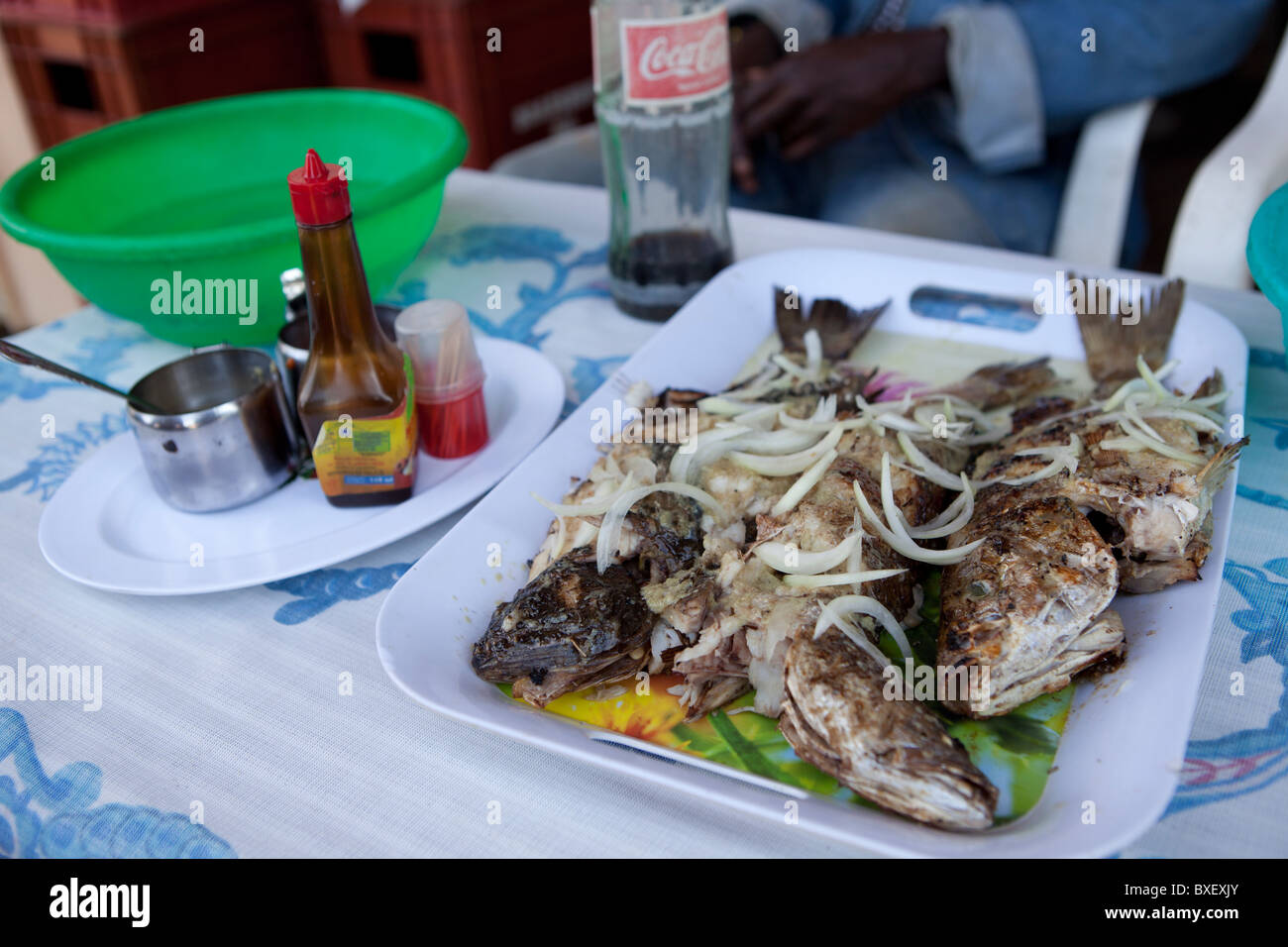 Le restaurant Harbour, Kribi Cameroun Afrique Photo Stock - Alamy