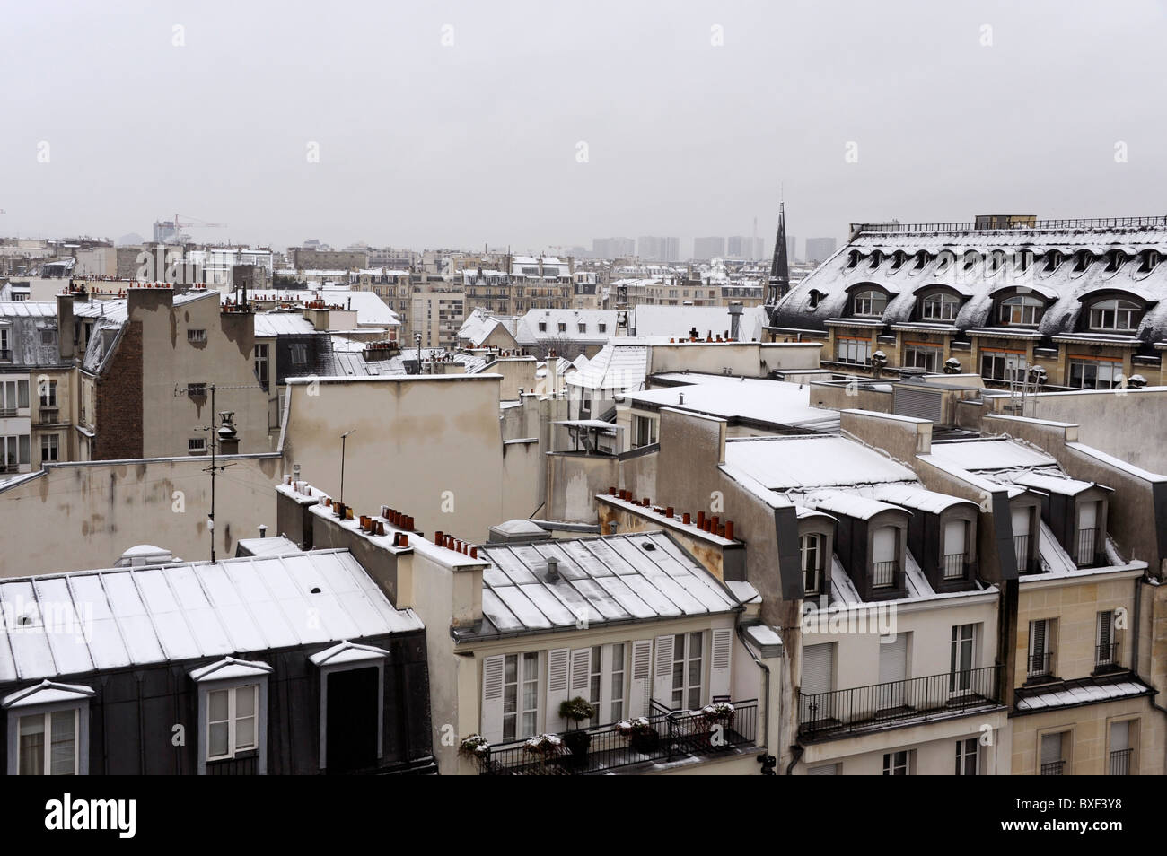 Toits de paris sous la neige Banque de photographies et d’images à ...