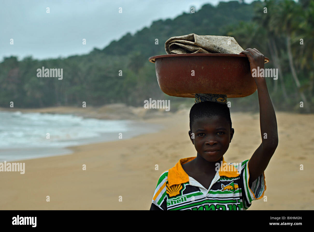 Niega Plage, Côte d'Ivoire, Afrique de l'Ouest Photo Stock - Alamy