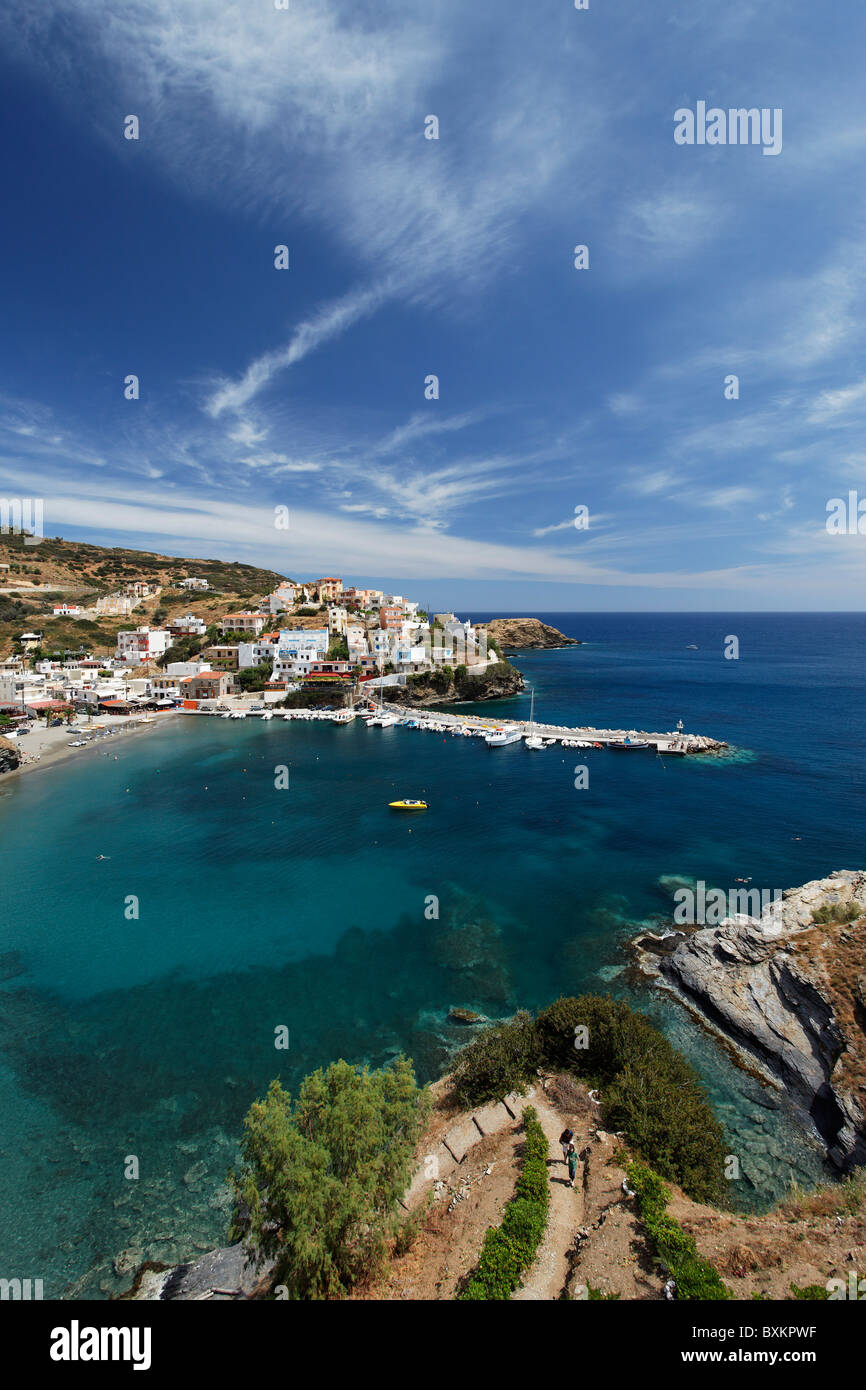 Plage de baignade, Bali, Préfecture de Rethymnon, Crète, Grèce Photo ...