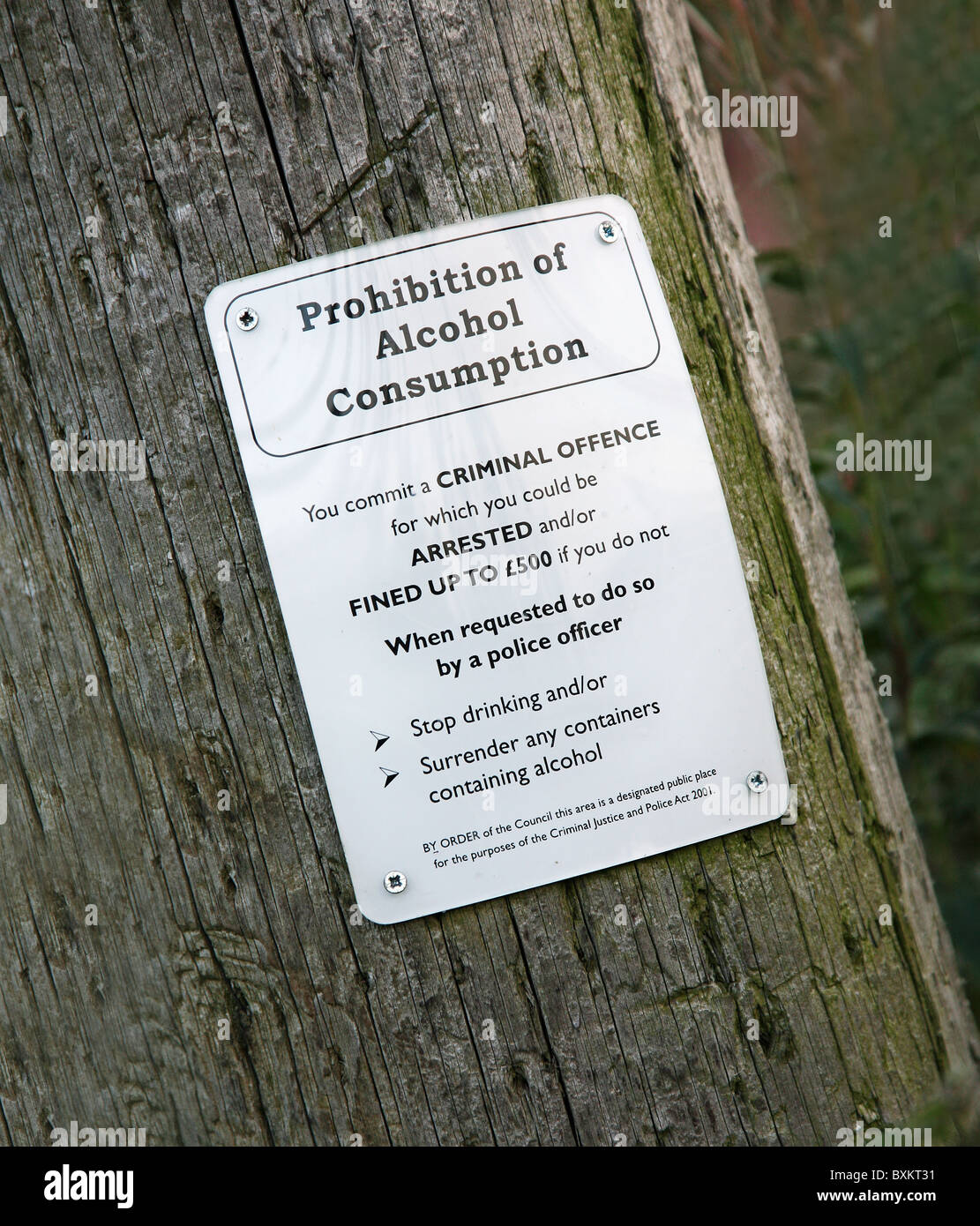 Panneau d'interdiction de l'alcool Banque de photographies et d’images ...