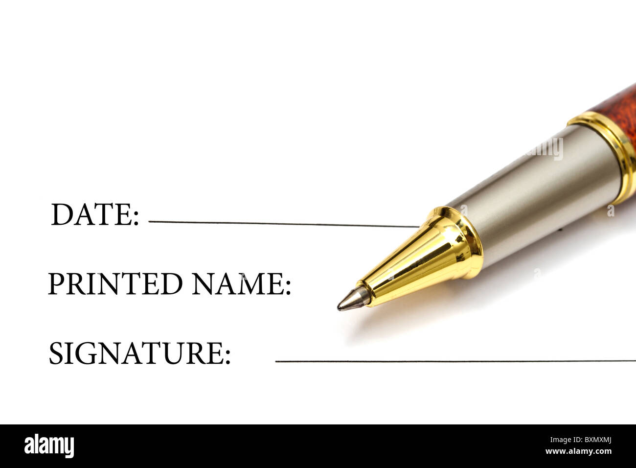 Stylo de signature Banque de photographies et d’images à haute ...