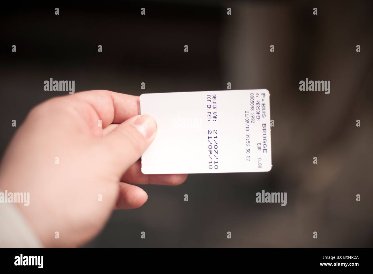 Bruges Billet de Bus Park & Ride Photo Stock - Alamy