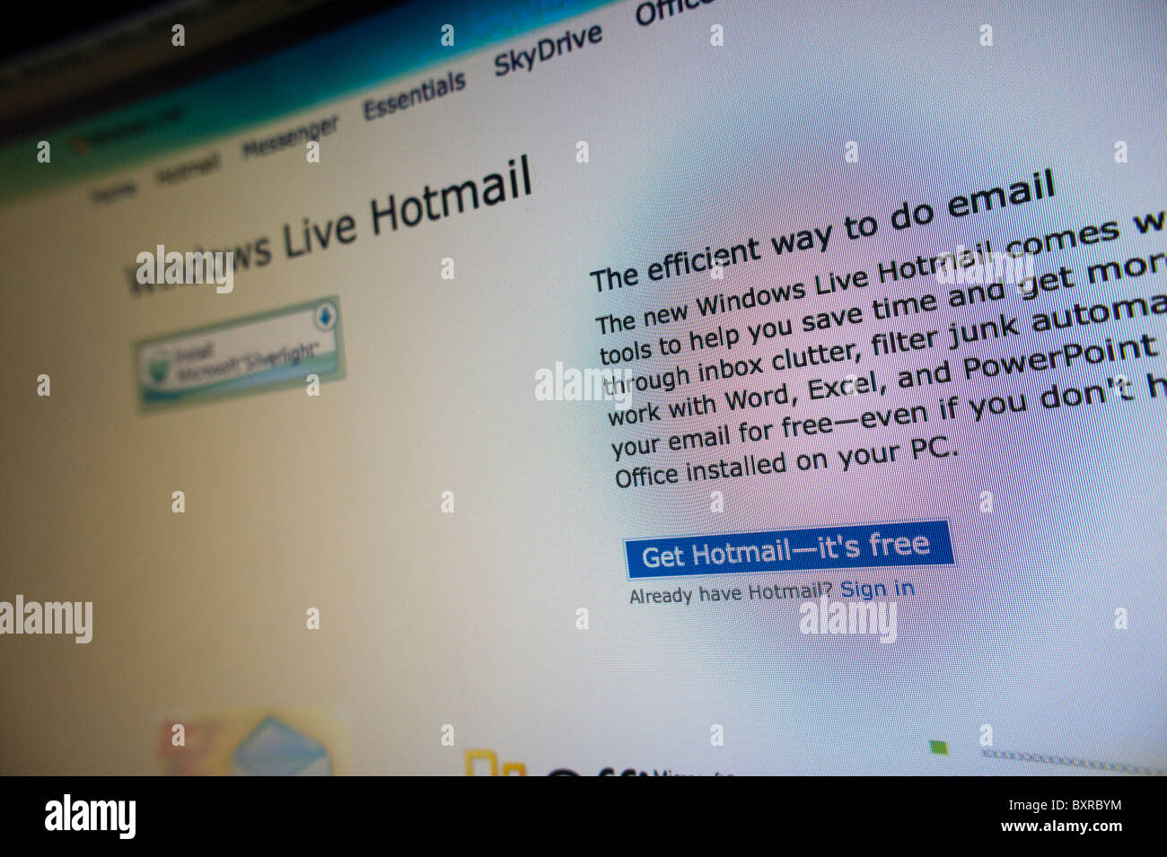 Microsoft hotmail Banque de photographies et d’images à haute ...