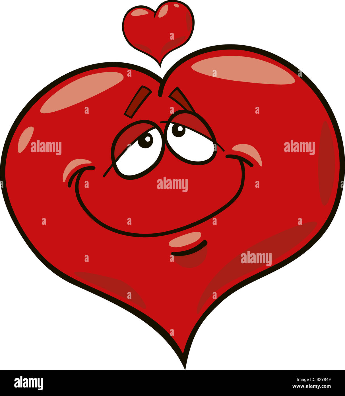 Cartoon illustration de cœur dans l'amour Photo Stock - Alamy