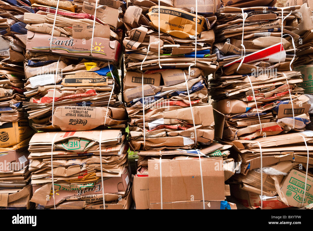 Recyclage des emballages en carton Banque de photographies et d’images ...