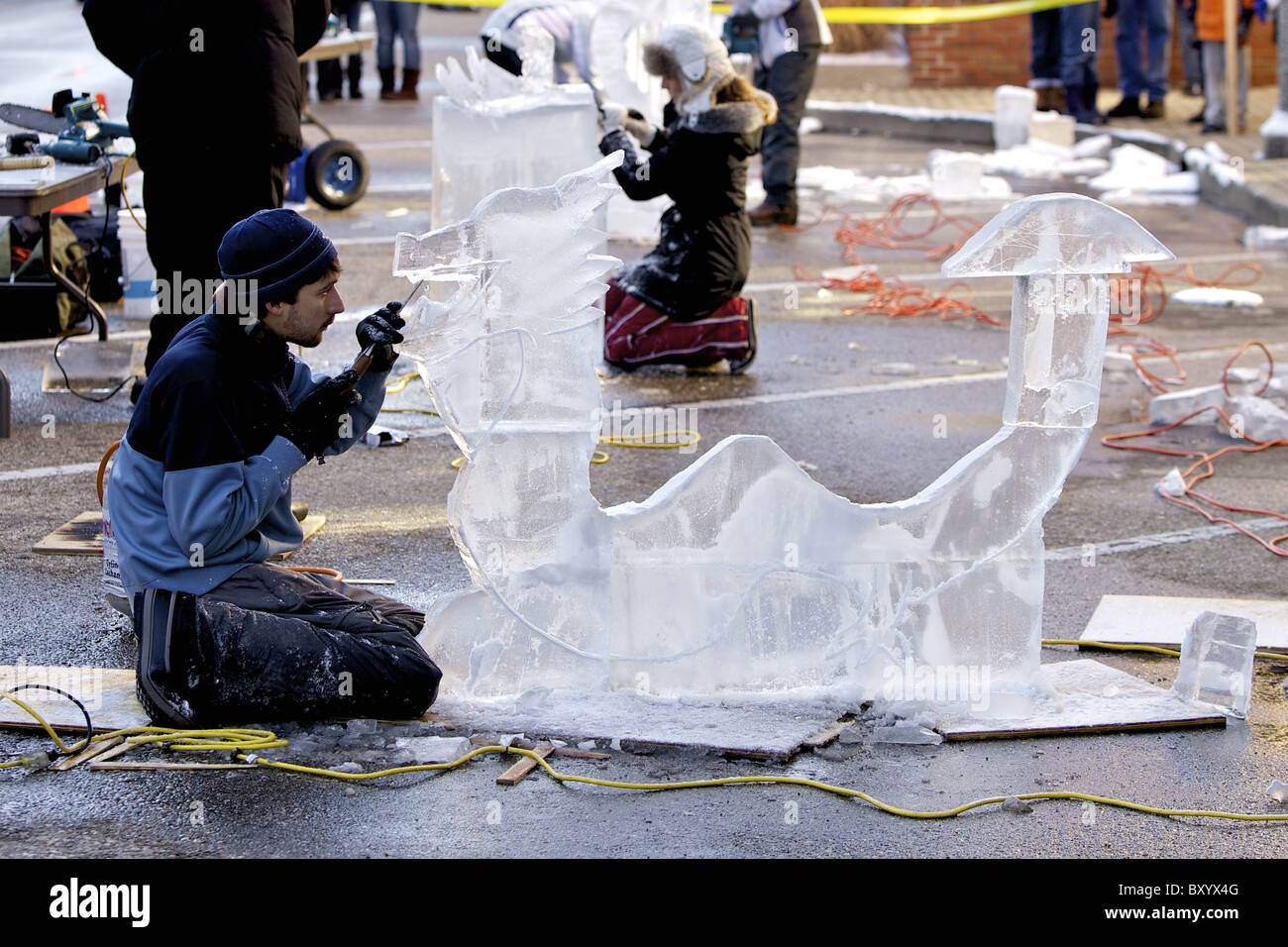 Avec un travail en cours Banque de photographies et d’images à haute ...