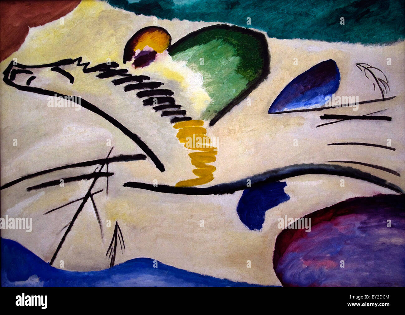 Fédération de Russie peintre Wassily Kandinsky Lyrique 1911 Peinture ...