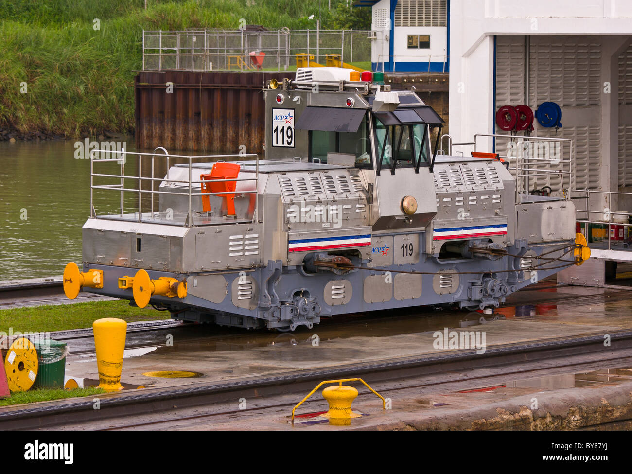 PANAMA - locomotive électrique aussi connu comme une mule, Miraflores ...