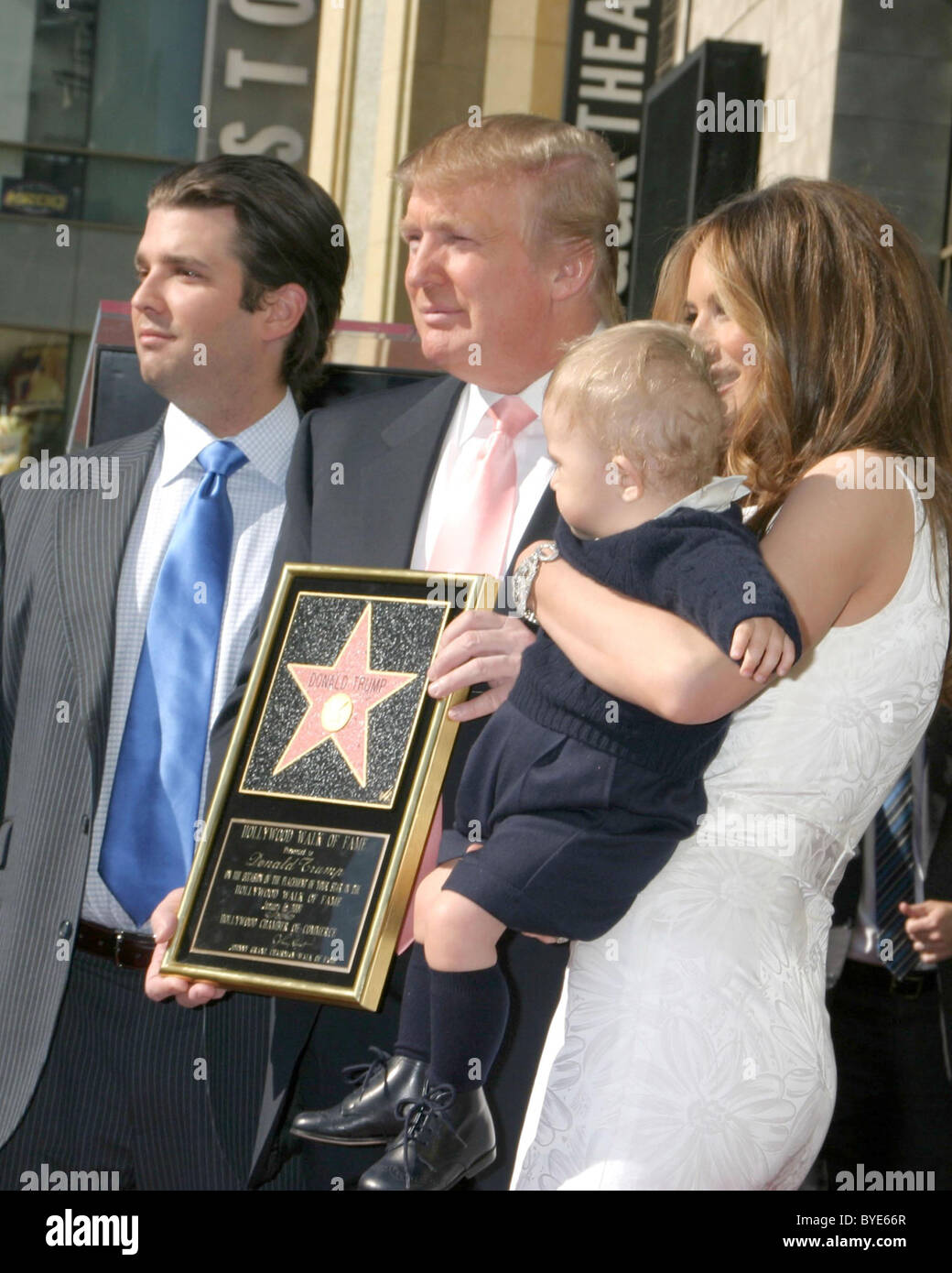 Donald Trump, Melania Trump, fils Barron William Trump et Donald Trump ...