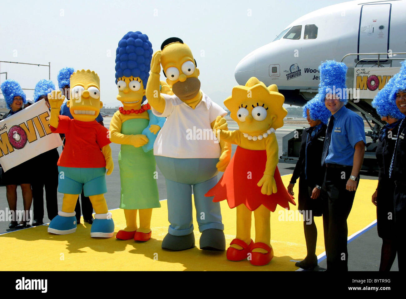 Bart, Marge, Maggie, Lisa et Homer Simpson Jet Blue dévoile l'aéronef ...