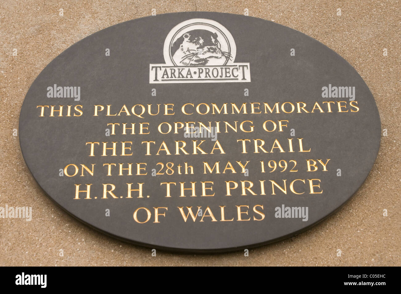 Plaque à l'ancienne gare désaffectée à Bideford dans le nord du Devon ...