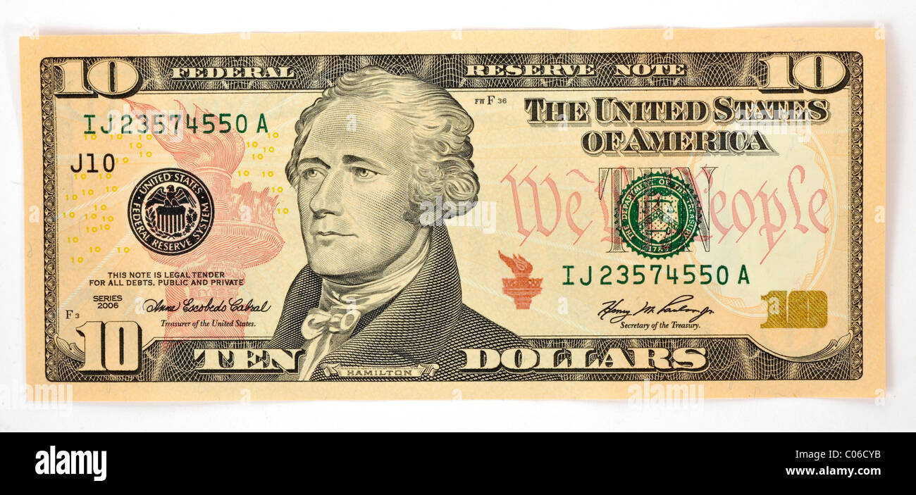 Ten dollar bill u s currency Banque de photographies et d’images à ...