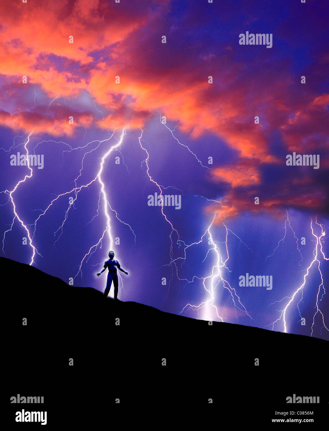 Frappé par la foudre Banque de photographies et d’images à haute ...