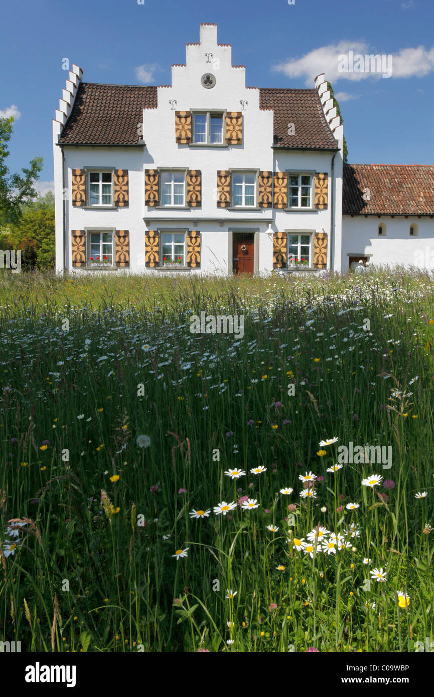 La Werdinsel île avec fleurs de printemps et la chapelle dans l ...