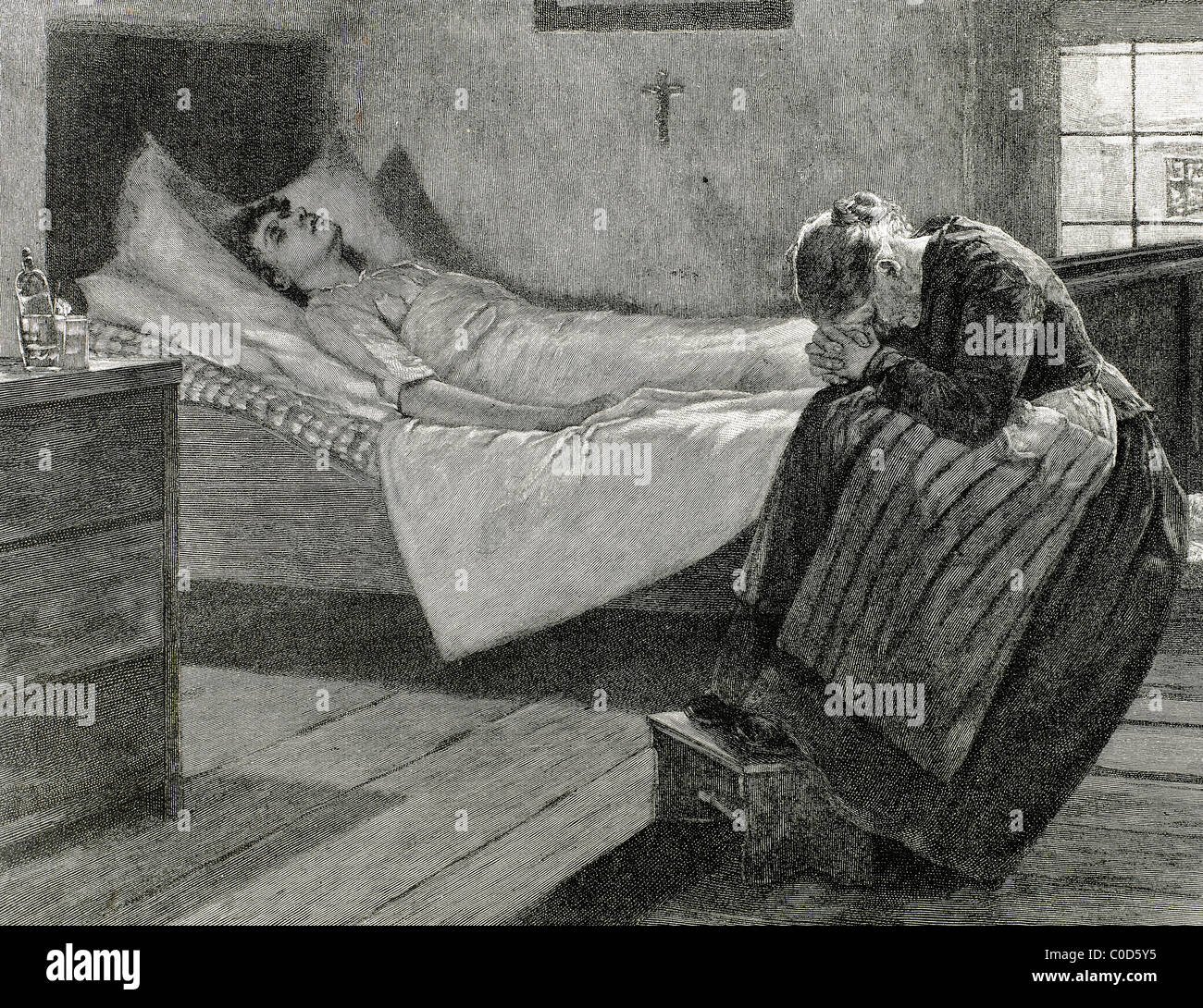 Sick woman 19th century Banque de photographies et d’images à haute ...