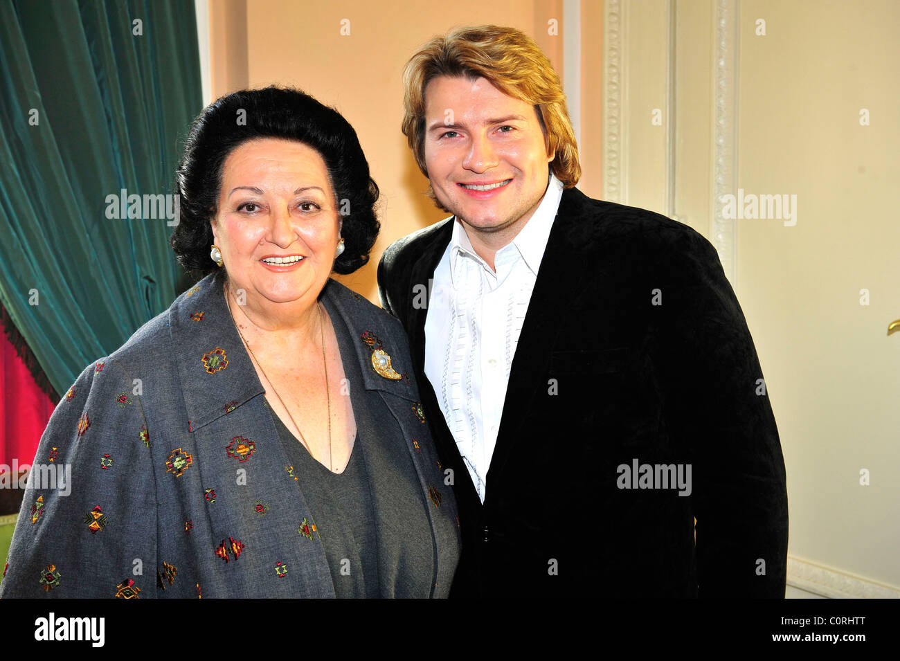 Montserrat Caballé, Nikolay Baskov conférence de presse à l'hôtel ...