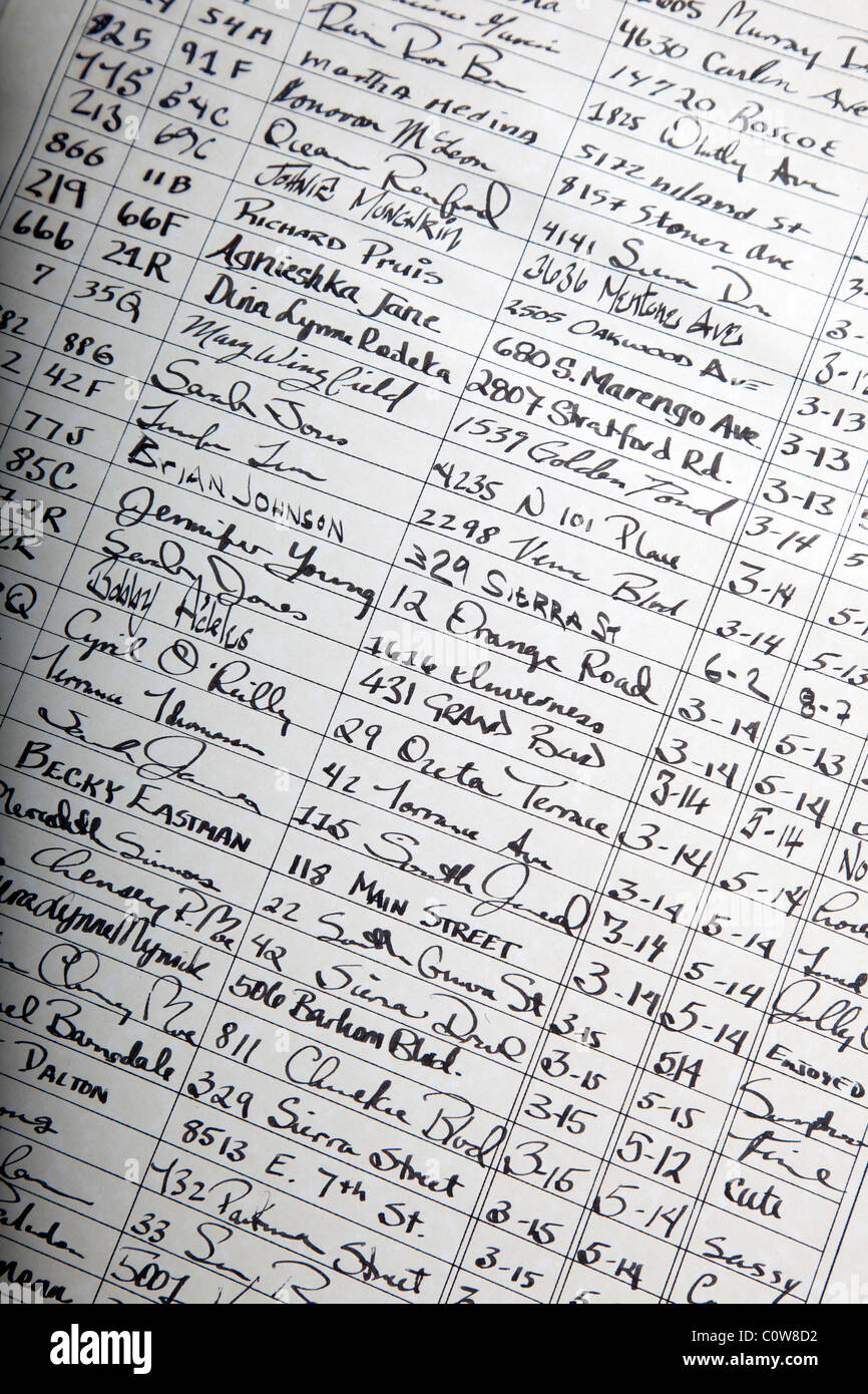 Signatures de signatures Banque de photographies et d’images à haute ...