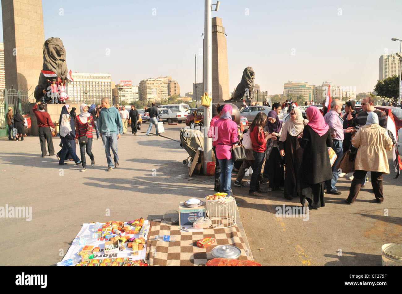 Scènes de célébration de la place Tahrir après la nomination du nouveau ...