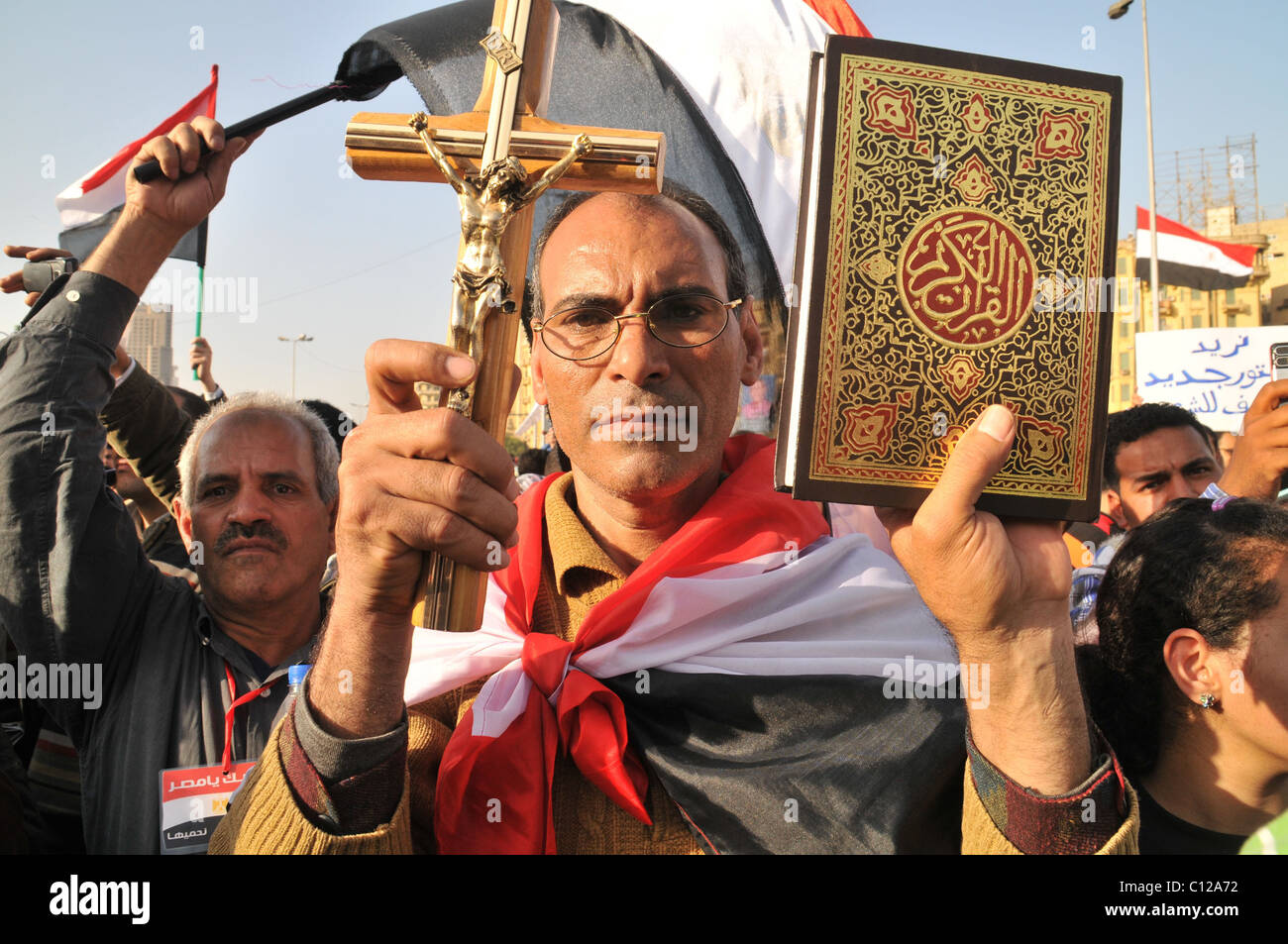Scènes de célébration de la place Tahrir après la nomination du nouveau ...