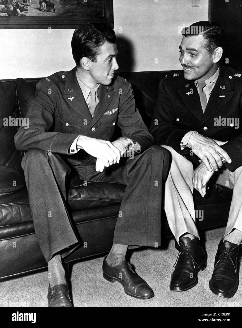 James Stewart, Clark Gable en uniforme pendant leur service militaire ...