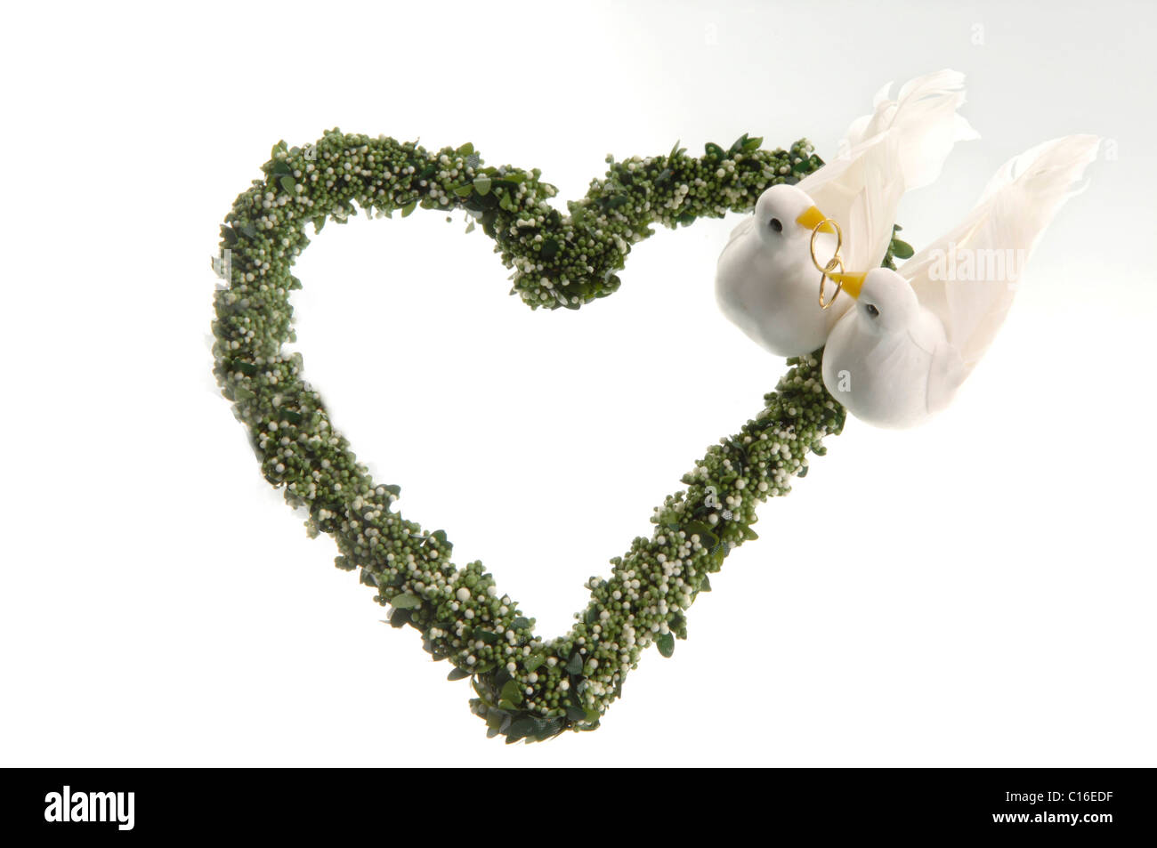 Coeur De Mariage Et Colombe