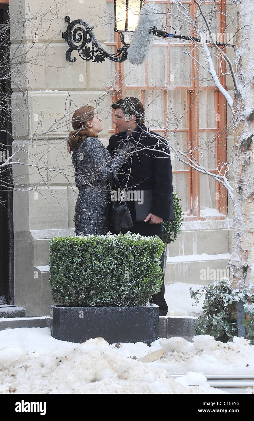 Amy Adams et Adam Scott au château de Dublin, qui a été transformée en ...